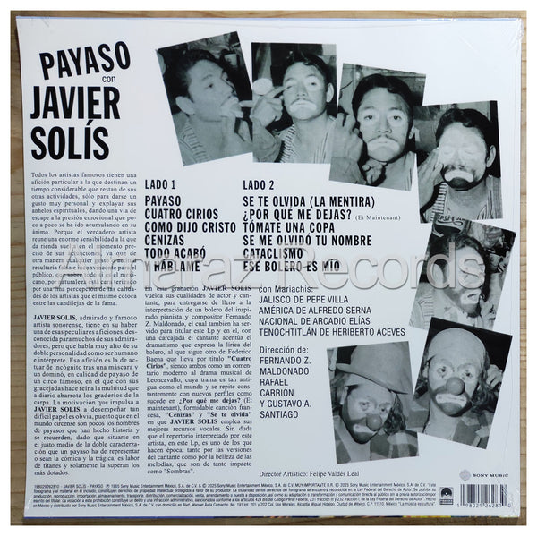 Javier Solis Payaso Vinyl LP [Azul]
