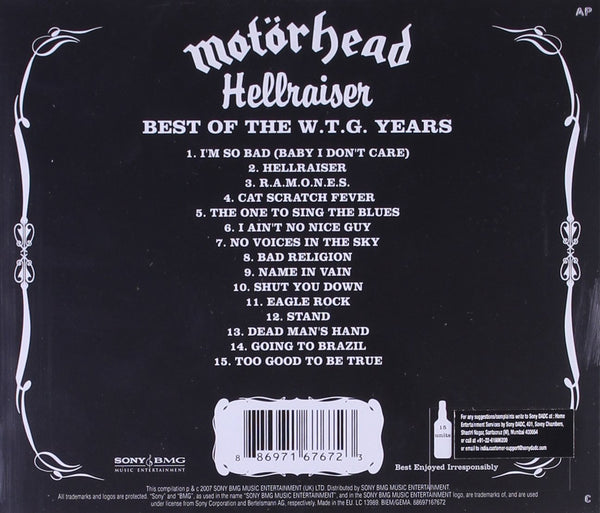Motorhead Hellraiser Best Of The W.T.G. Years CD [Importado]